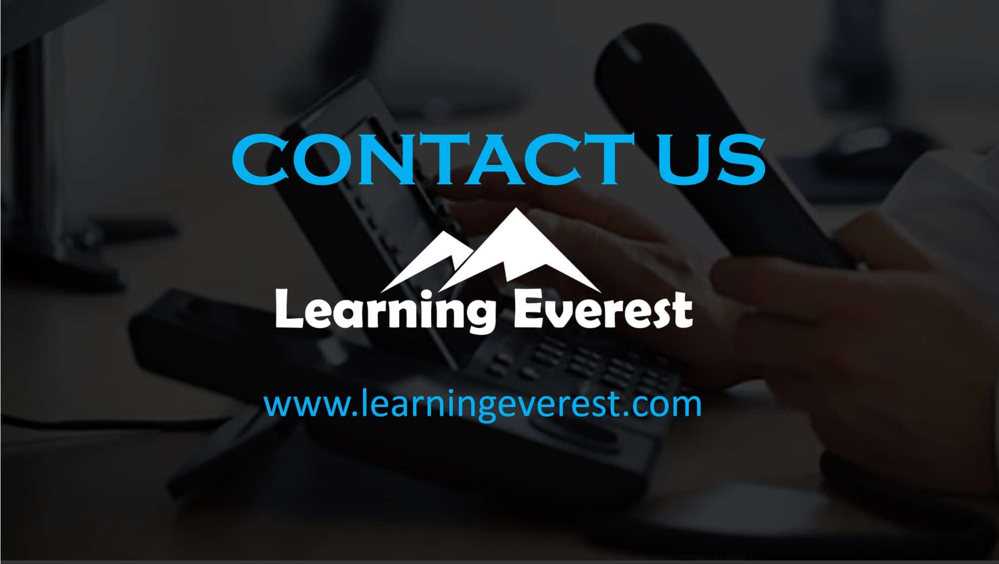 Contact Us – Learning Everest