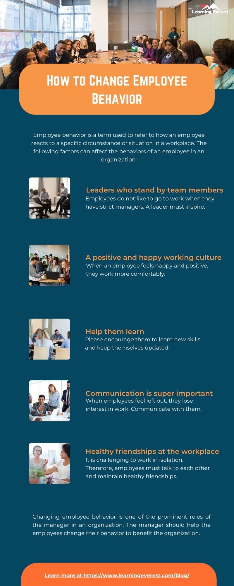 How To Change Employee Behavior Infographics Learning Everest How To Change Employee Behavior Infographics Learning Everest