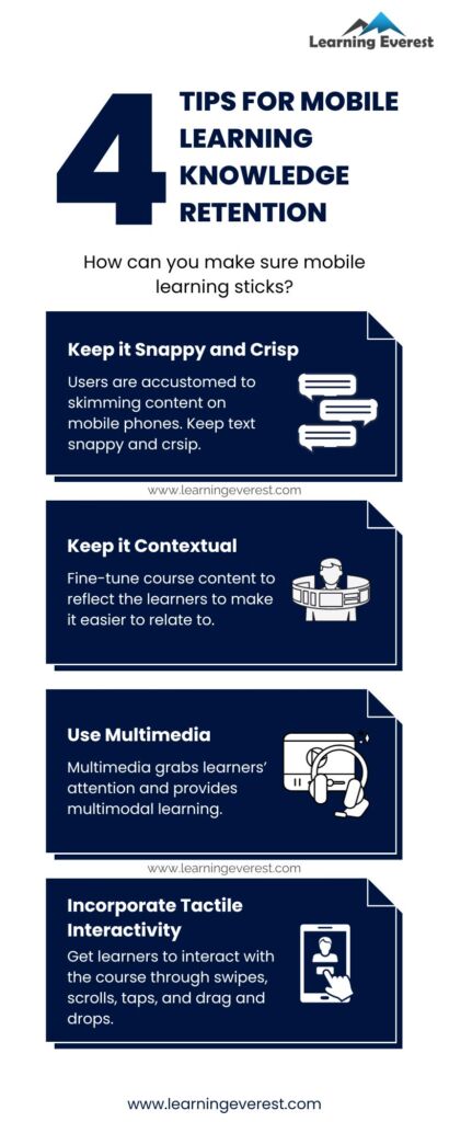 4 Tips to Enhance Mobile Learning Knowledge Retention