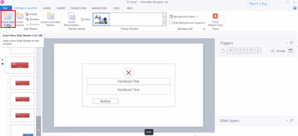 How to Edit the Feedback Master in Articulate Storyline 360