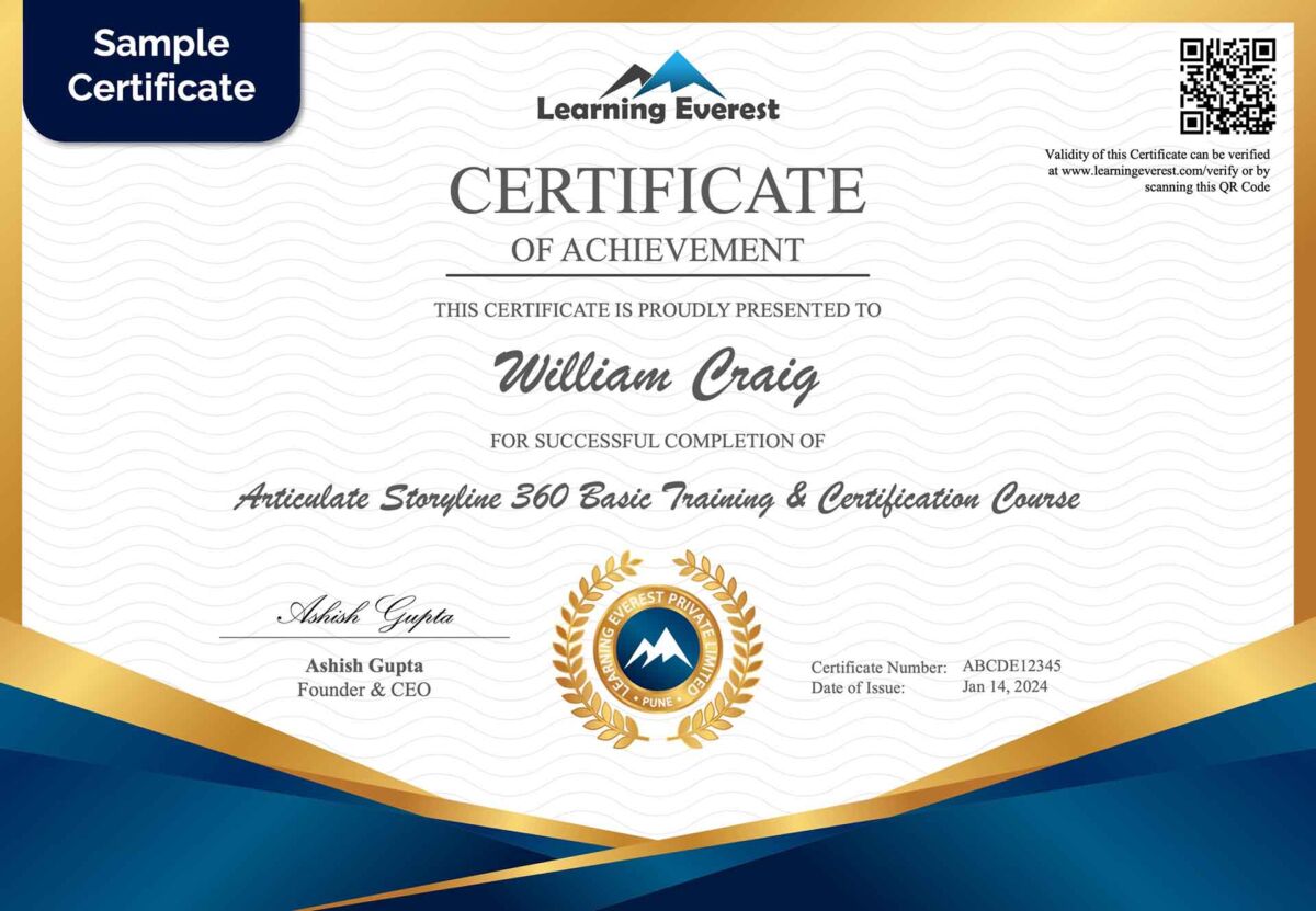 Articulate Storyline 360 Basic Training and Certification Course ...