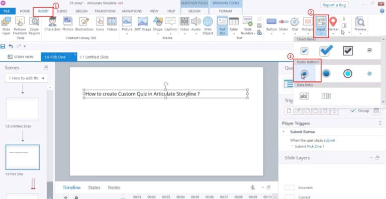 How to Create a Custom Quiz in Articulate Storyline 360